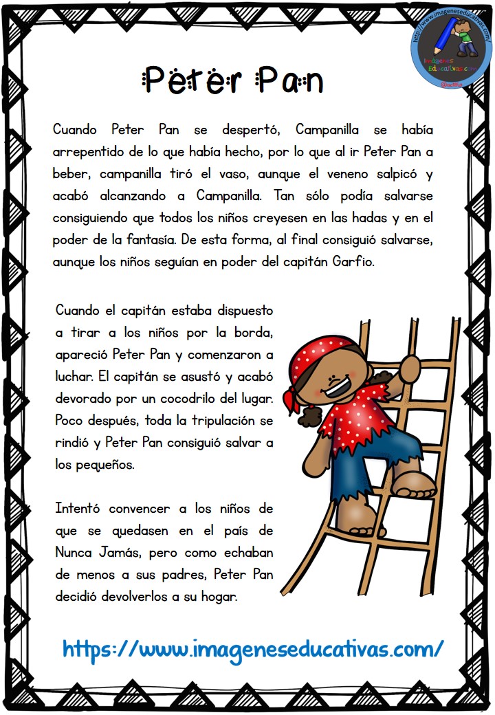 Comprensión lectora para primaria Peter Pan (3) - Imagenes Educativas