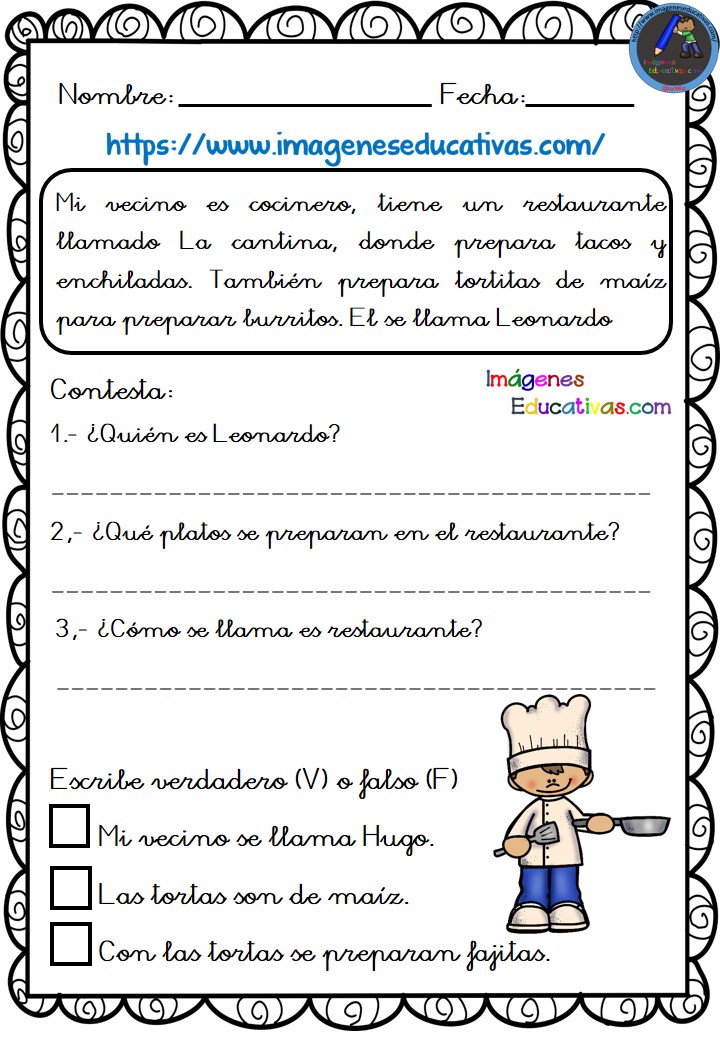 Textos cortos comprensión lectora (3) - Imagenes Educativas