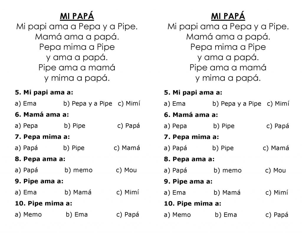 5 Talleres de fluidez y comprensión lectora - Imagenes Educativas
