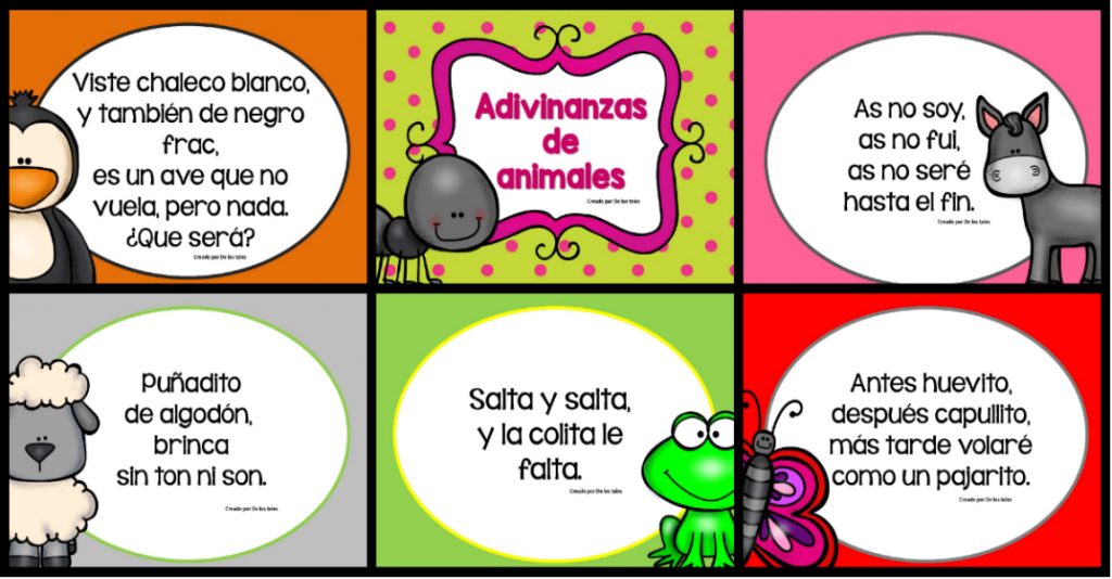 Adivinanzas de animales_Página PORTADA - Imagenes Educativas