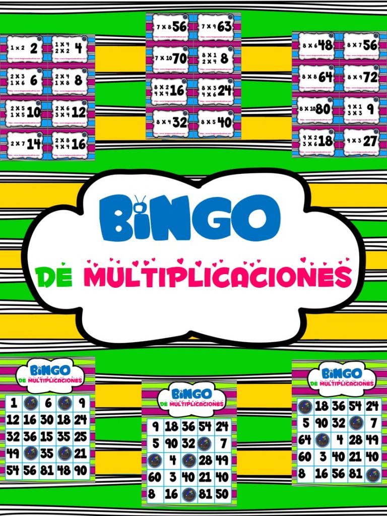 BINGO DE MULTIPLICACIONES - Imagenes Educativas