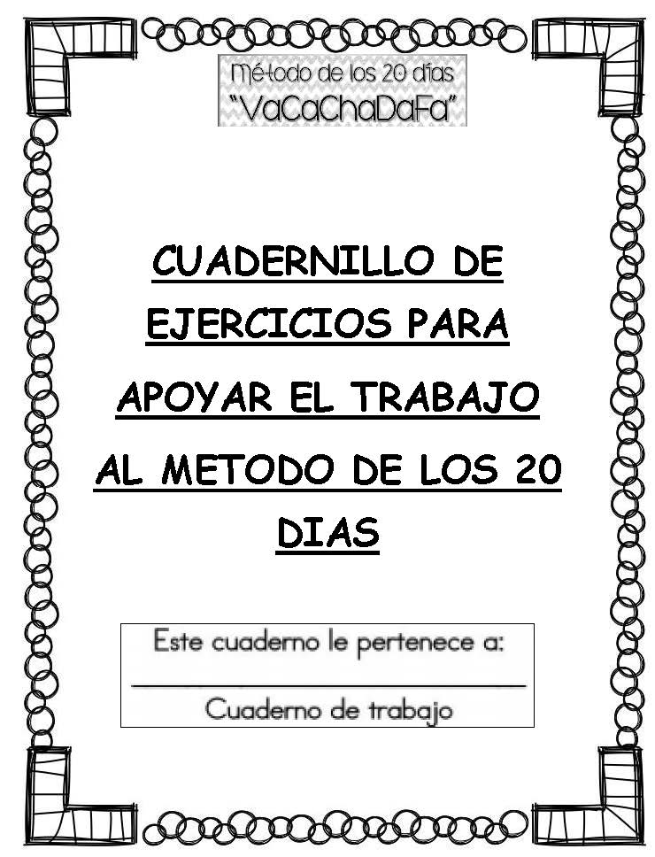 Cuadernillo de ejercicios para apoyar el trabajo al método de los 20 ...