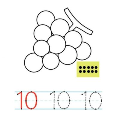 FICHAS DE GRAFOMOTRICIDAD CON NÚMEROS - Imagenes Educativas