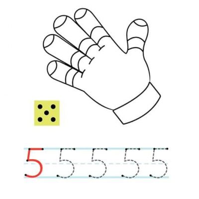 FICHAS DE GRAFOMOTRICIDAD CON NÚMEROS - Imagenes Educativas