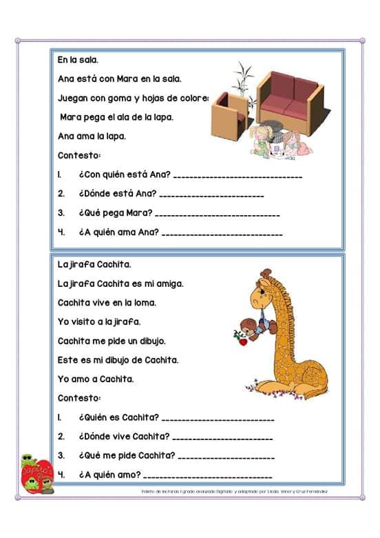 LECTURAS COMPRENSIVAS cortas para niños (14) - Imagenes Educativas