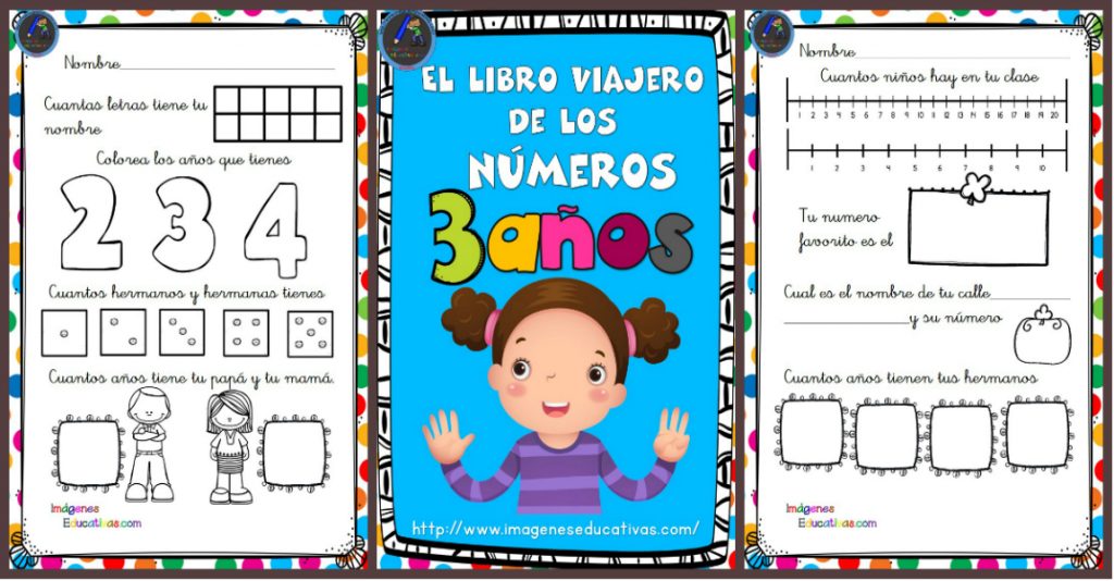 LIBRO VIAJERO DE LOS NÚMEROS 3 AÑOS portada - Imagenes Educativas