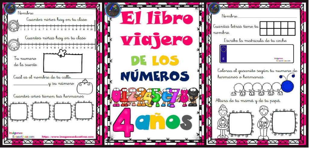 Libro viajero de los números para Educación Infantil -Orientacion Andujar