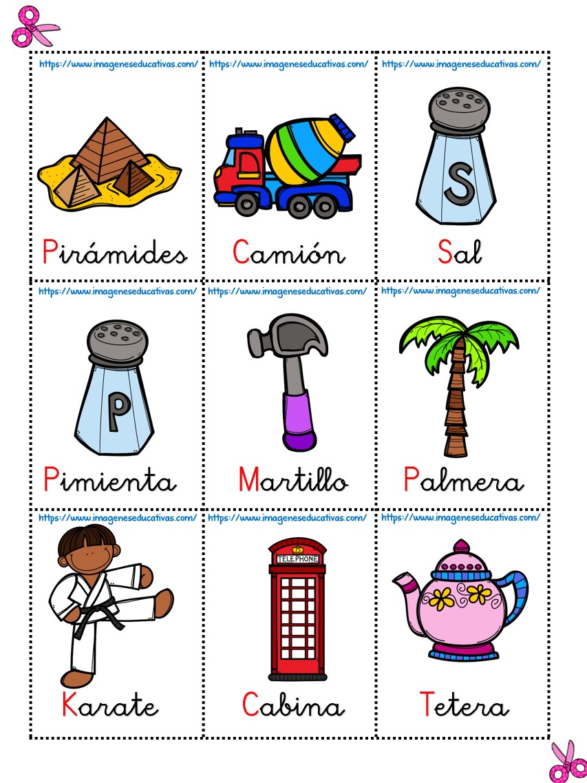 Lotería de palabras (6) - Imagenes Educativas