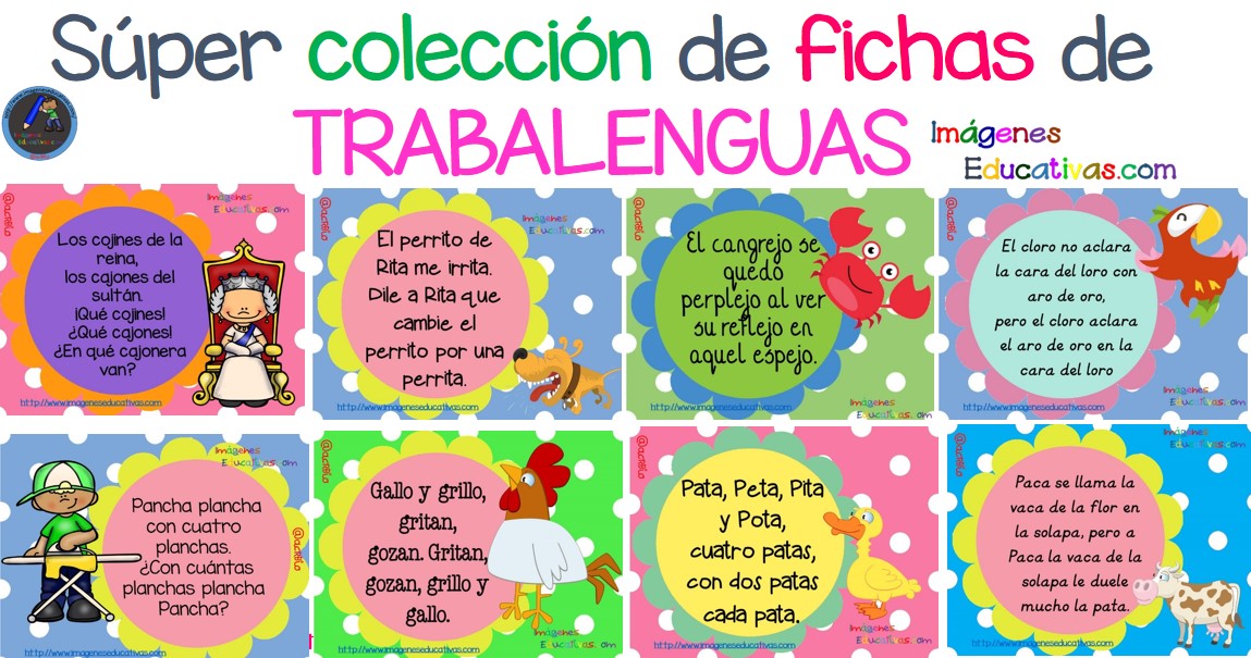 Súper colección de fichas de TRABALENGUAS - Imagenes Educativas
