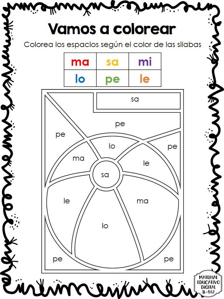 Fichas Aprendiendo Las Sílabas Imagenes Educativas