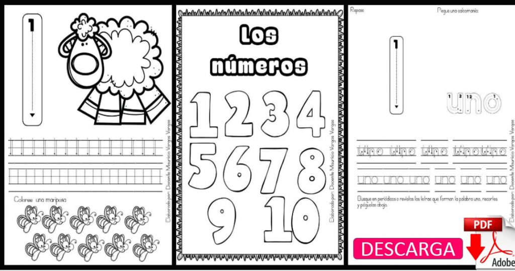 Cuadernillo de números para repaso de Preescolar - Imagenes Educativas