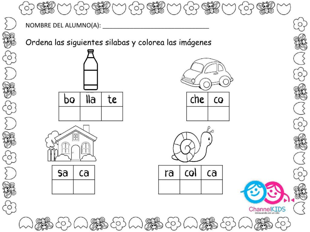 Completo cuaderno para trabajar las sílabas - Imagenes Educativas