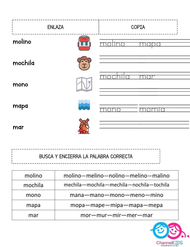 Fichas para trabajar la Lectoescritura fonemas m,s,p,l - Imagenes ...