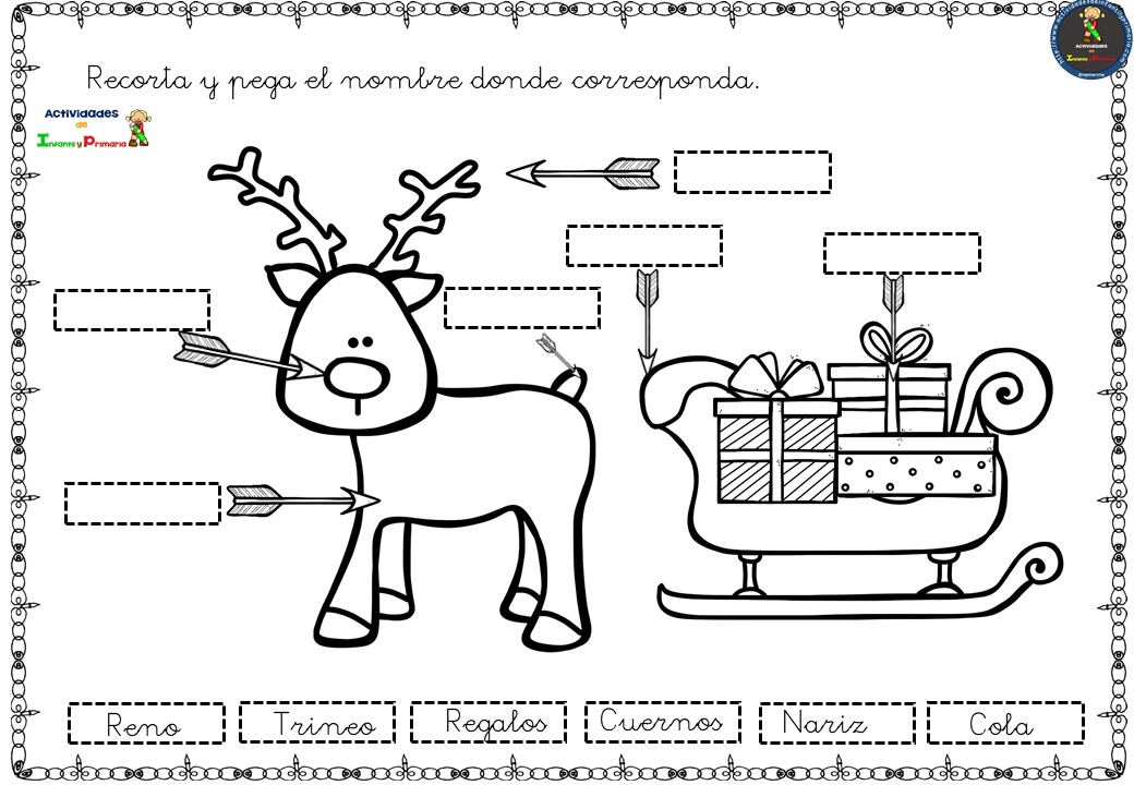 Fichas para trabajar los personajes navideños (8) - Imagenes Educativas
