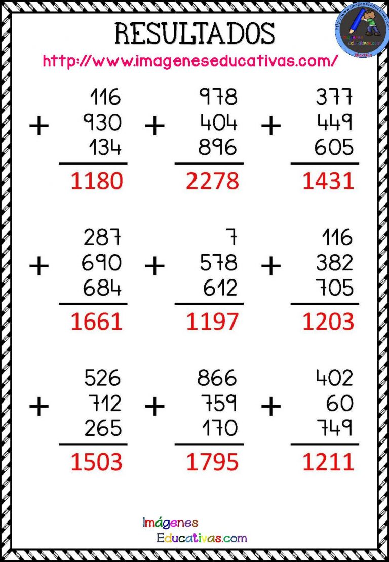 Fichas para repasar sumas - Imagenes Educativas