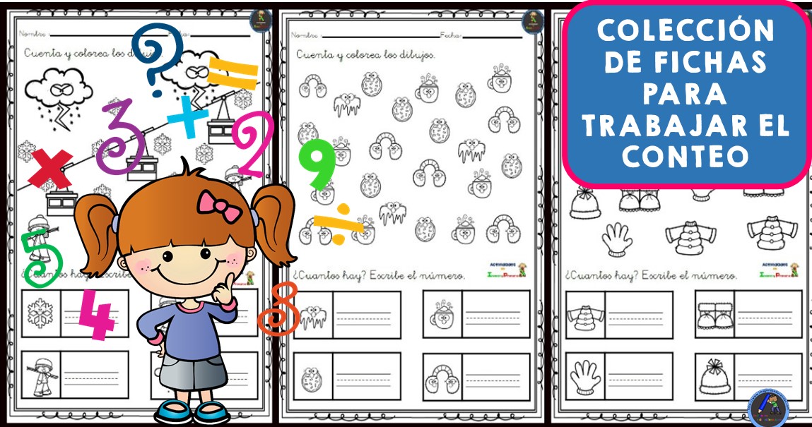 Colección de fichas para trabajar el conteo - Imagenes Educativas