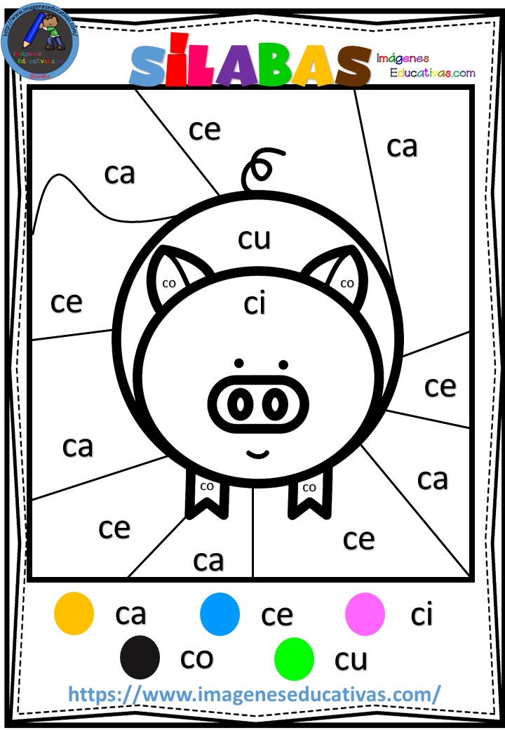 Colorear por sílabas (2) - Imagenes Educativas
