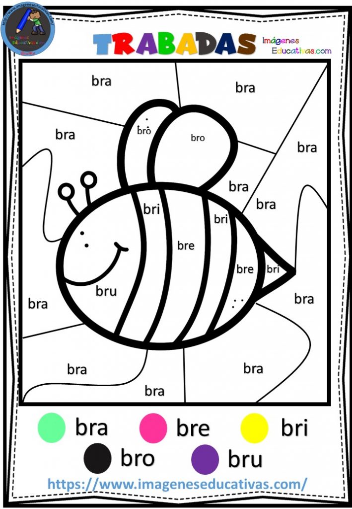 Cuadernillo para colorear por trabadas - Imagenes Educativas