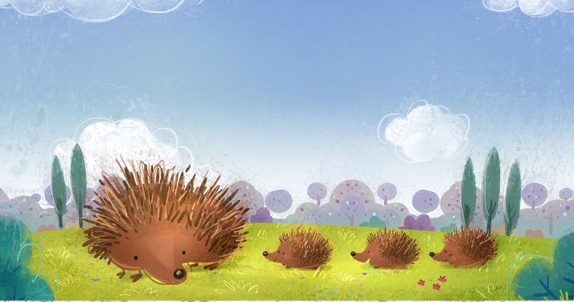 El erizo y los globos de colores - Imagenes Educativas