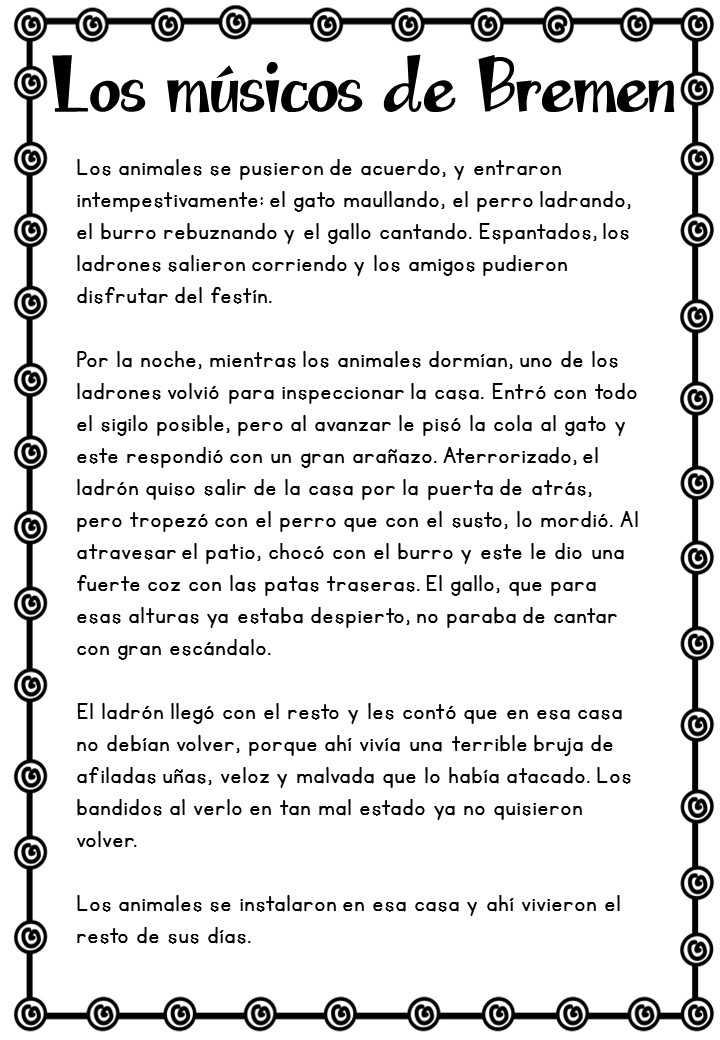 CUENTOS CLÁSICOS Ejercicios de COMPRENSIÓN LECTORA (11) - Imagenes ...