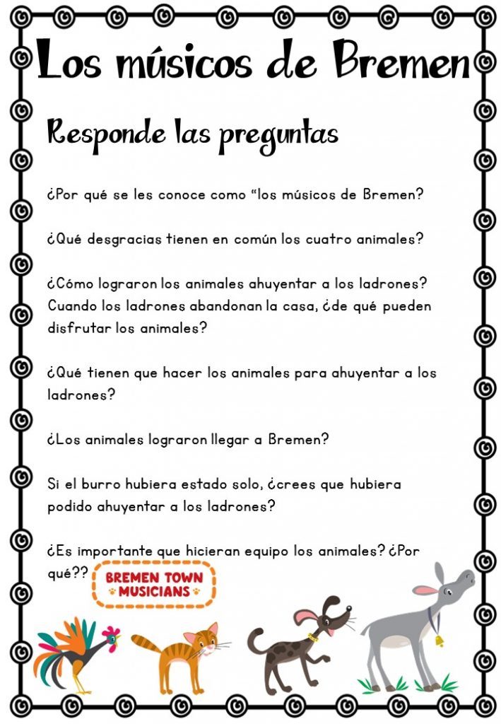 CUENTOS CLÁSICOS ACTIVIDADES DE COMPRENSIÓN LECTORA PARA NIÑOS DE ...