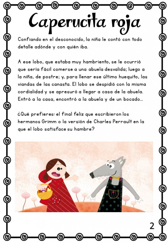 CUENTOS CLÁSICOS 2 ACTIVIDADES DE COMPRENSIÓN LECTORA PARA NIÑOS DE ...