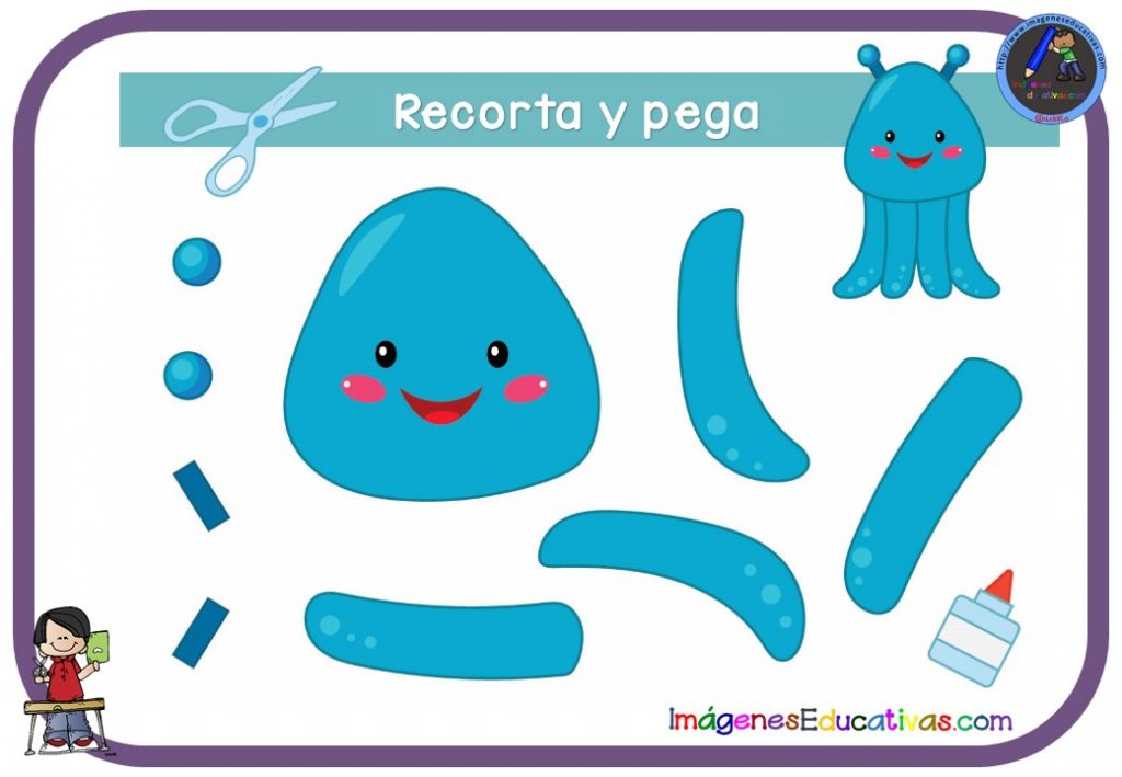 FICHAS DESTREZAS MOTRICES recorta y pega - Imagenes Educativas