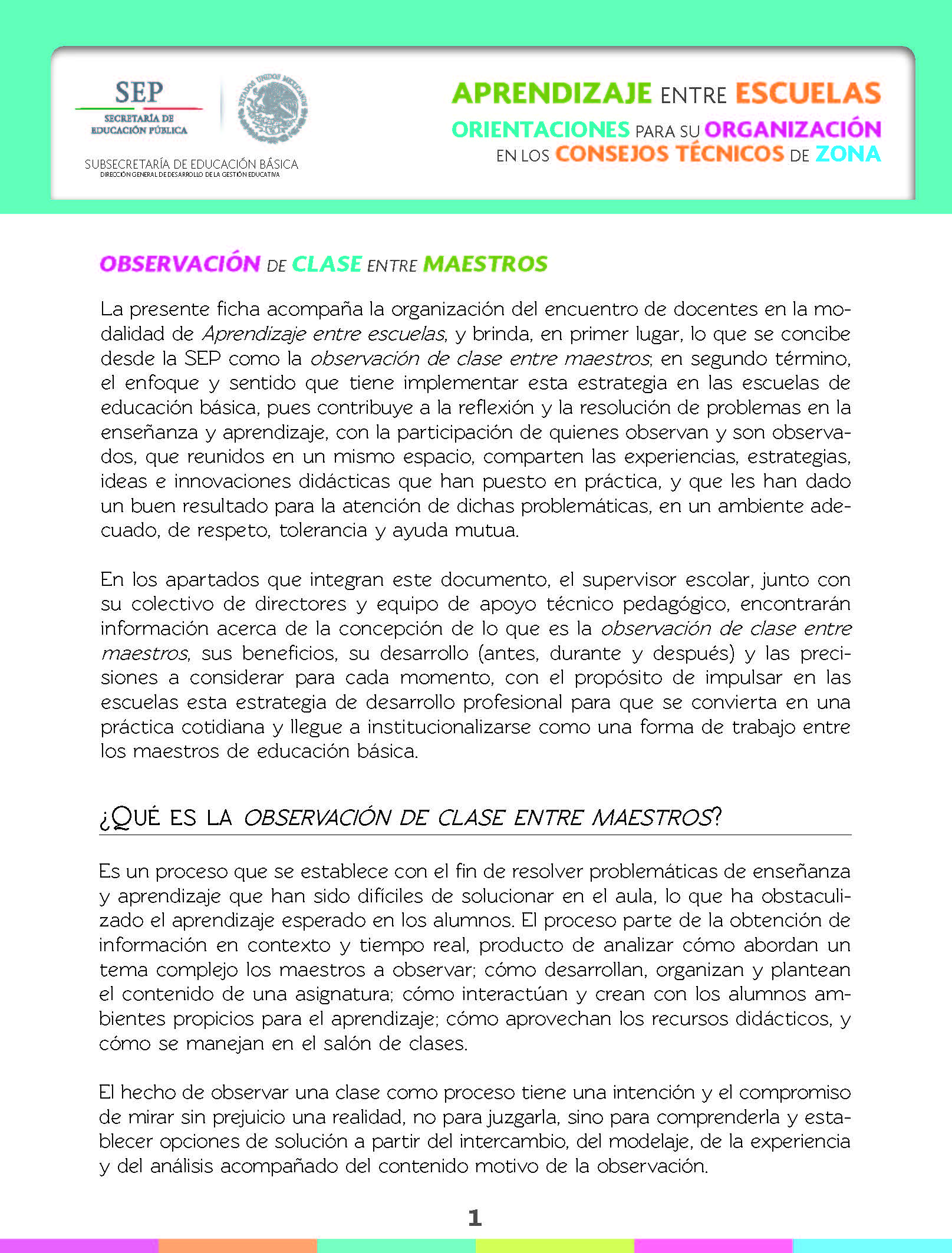 OBSERVACIÓN DE CLASE ENTRE MAESTROS (1) - Imagenes Educativas
