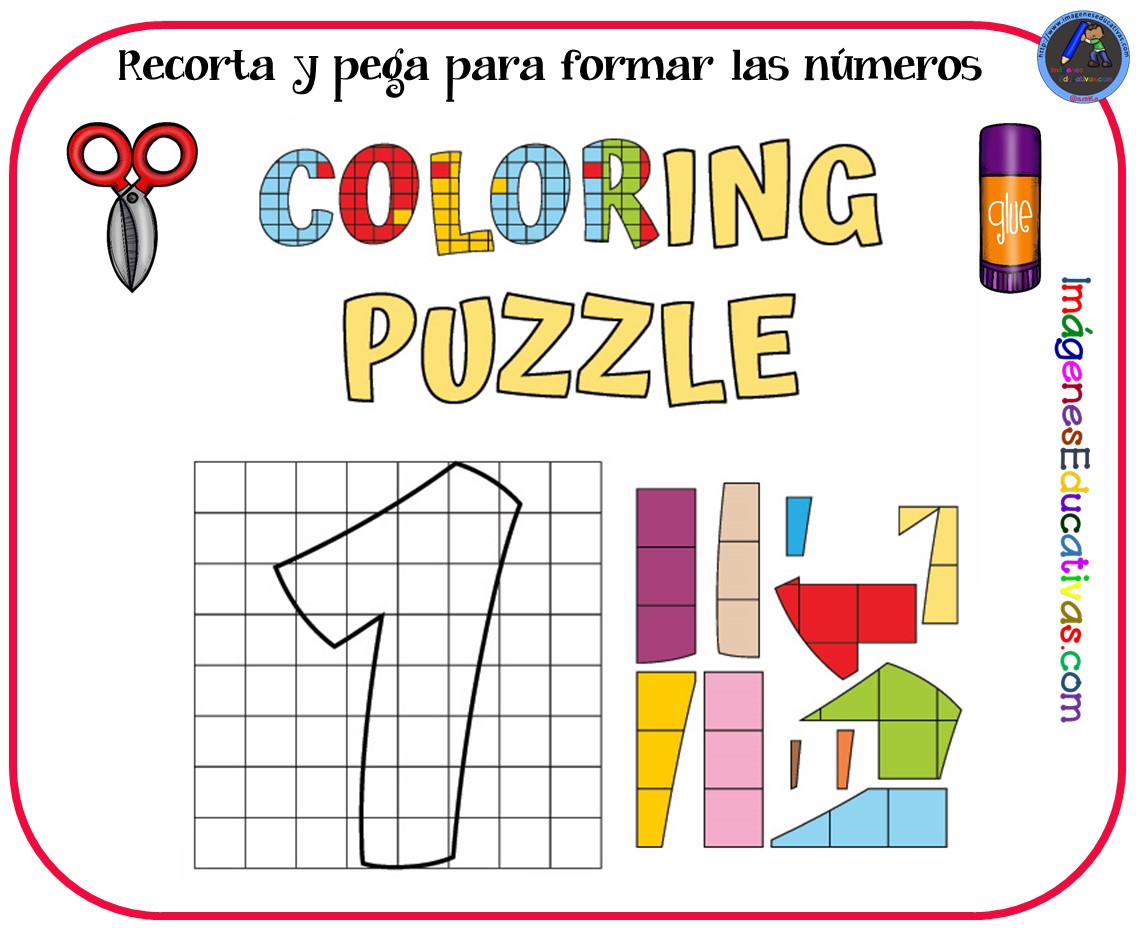 Fichas de atención RECORTA Y PEGA LOS NÚMEROS (12) - Imagenes Educativas