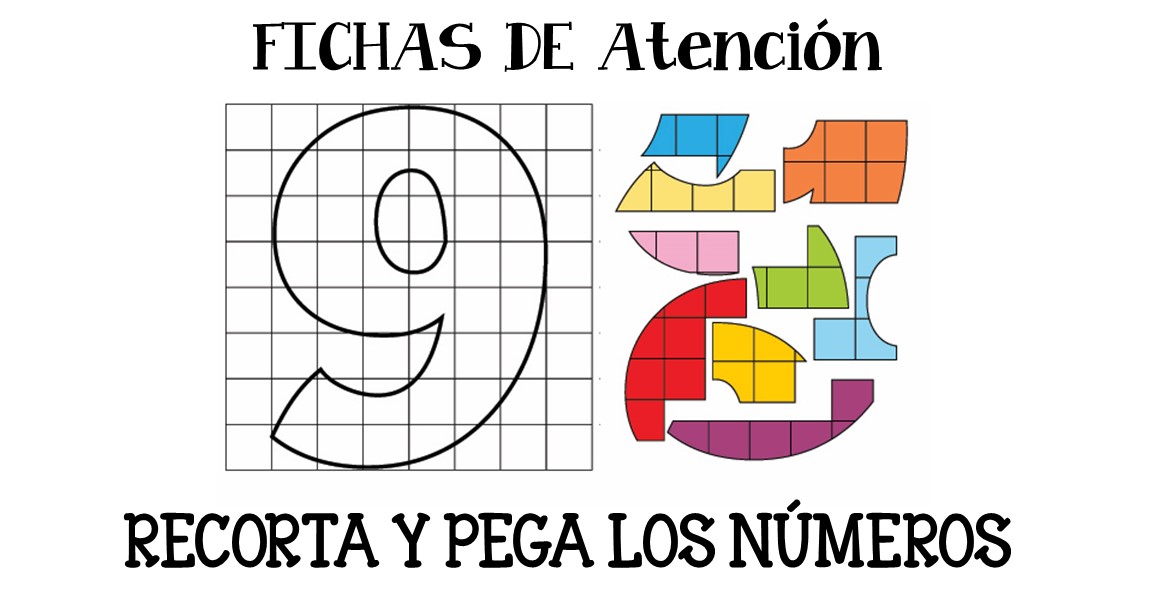 Fichas de atención RECORTA Y PEGA LOS NÚMEROS - Imagenes Educativas