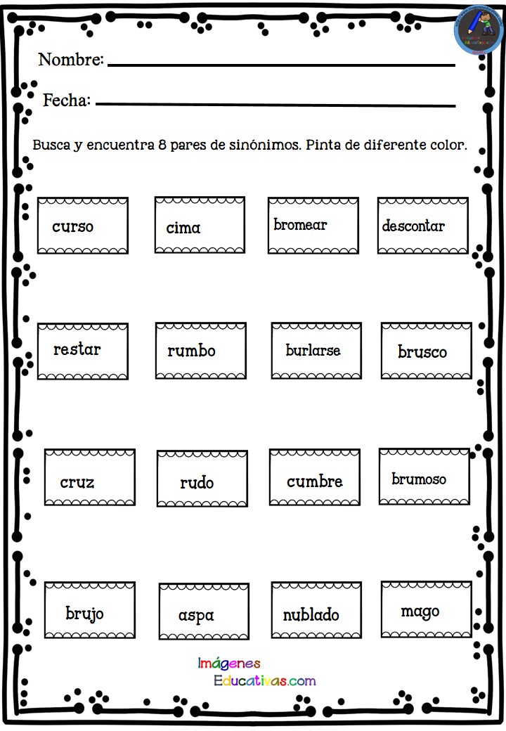 nuevas fichas para trabajar los sinónimos y antónimos (4) - Imagenes ...