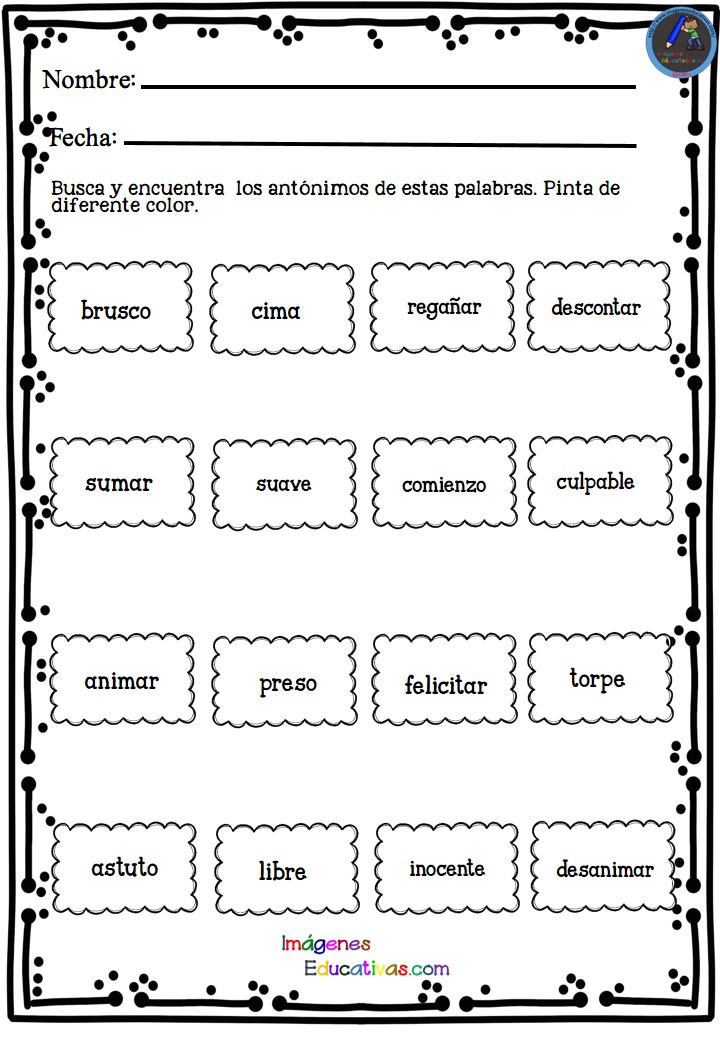 nuevas fichas para trabajar los sinónimos y antónimos (5) - Imagenes ...