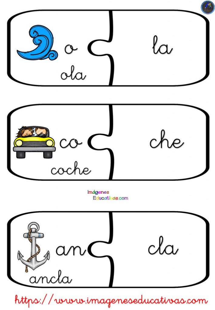 Divertido puzzle silábico - Imagenes Educativas