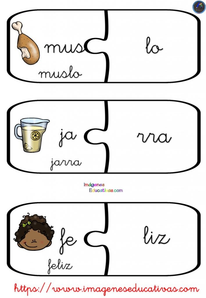 Divertido puzzle silábico - Imagenes Educativas