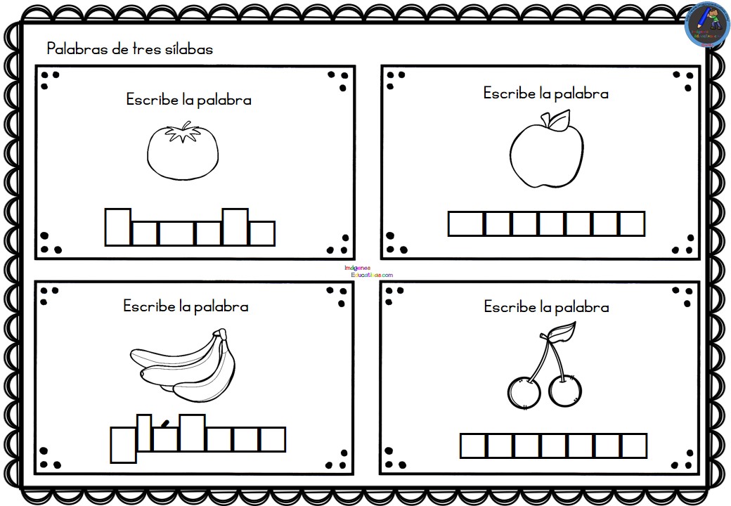 Escribimos palabras de 3 sílabas (1) - Imagenes Educativas
