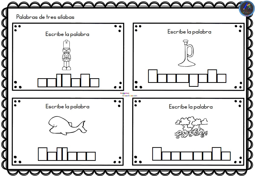 Escribimos palabras de 3 sílabas (3) - Imagenes Educativas