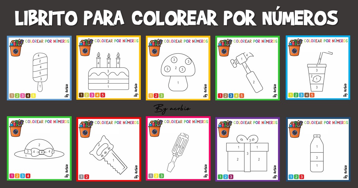 FICHAS PARA COLOREAR DIBUJOS SEGÚN SUS NÚMEROS - Imagenes Educativas