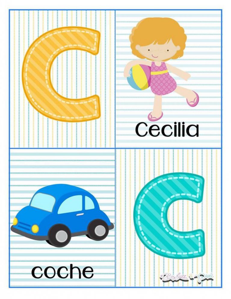 Tarjetas para trabajar el abecedario - Imagenes Educativas