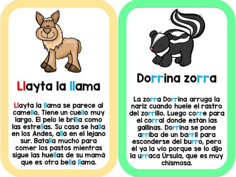 Tarjetas para trabajar la lectoescritura - Imagenes Educativas