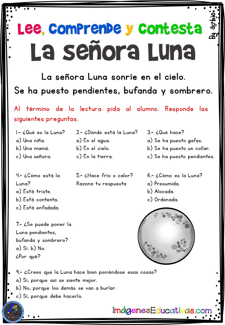 EJERCICIOS DE COMPRENSIÓN LECTORA CON LECTURAS CORTAS IE (1) - Imagenes ...