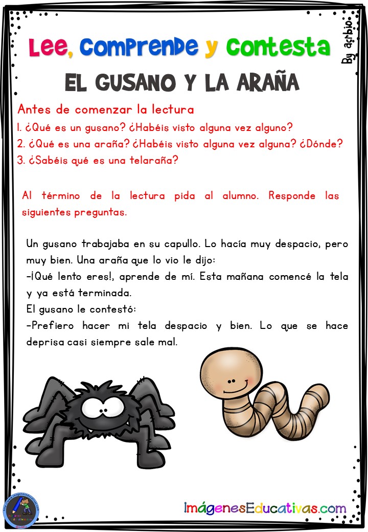 EJERCICIOS DE COMPRENSIÓN LECTORA CON LECTURAS CORTAS IE (6) - Imagenes ...