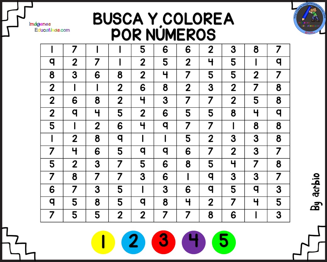 MEJORAR ATENCIÓN BUSCA NÚMEROS (2) - Imagenes Educativas