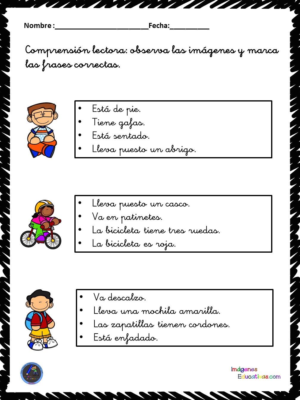 Comprensión lectora a través de dibujos. - Imagenes Educativas