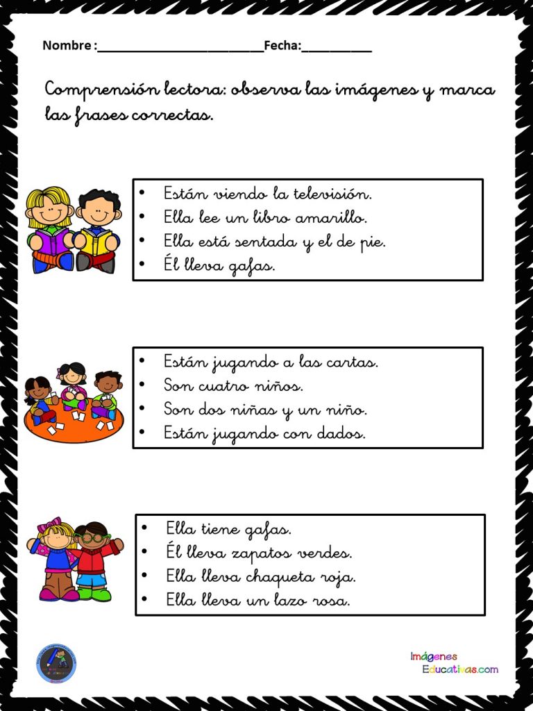 Comprensión lectora a través de dibujos. - Imagenes Educativas