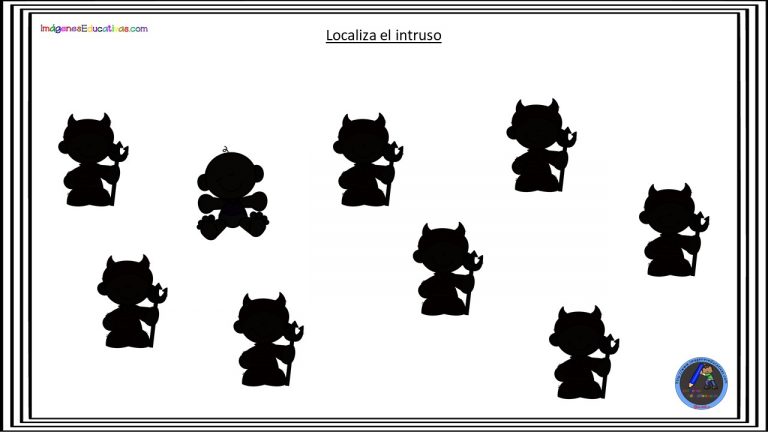 Fichas atención infantil: Localiza el intruso a través de sus siluetas ...