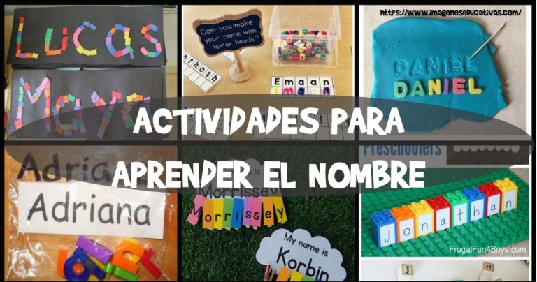 ACTIVIDADES PARA APRENDER EL NOMBRE - Imagenes Educativas