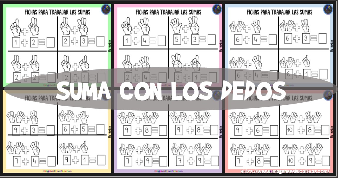 Suma con los dedos - Imagenes Educativas