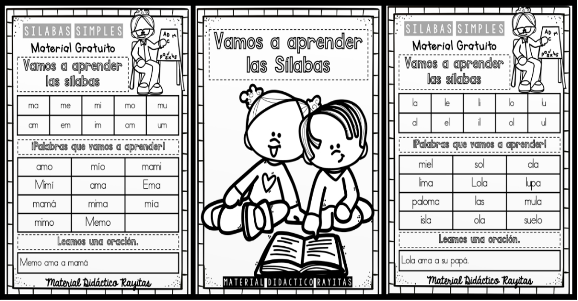 Fichas para aprender a leer por sílabas - Imagenes Educativas