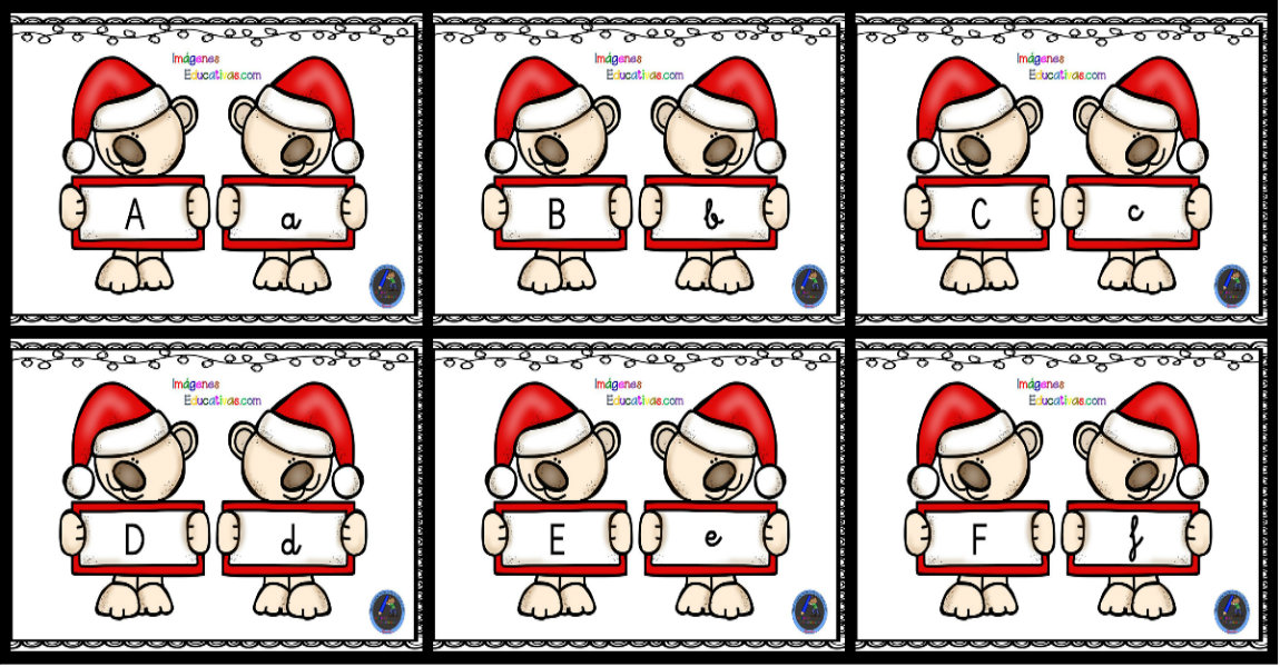 Abecedario con motivos navideños - Imagenes Educativas