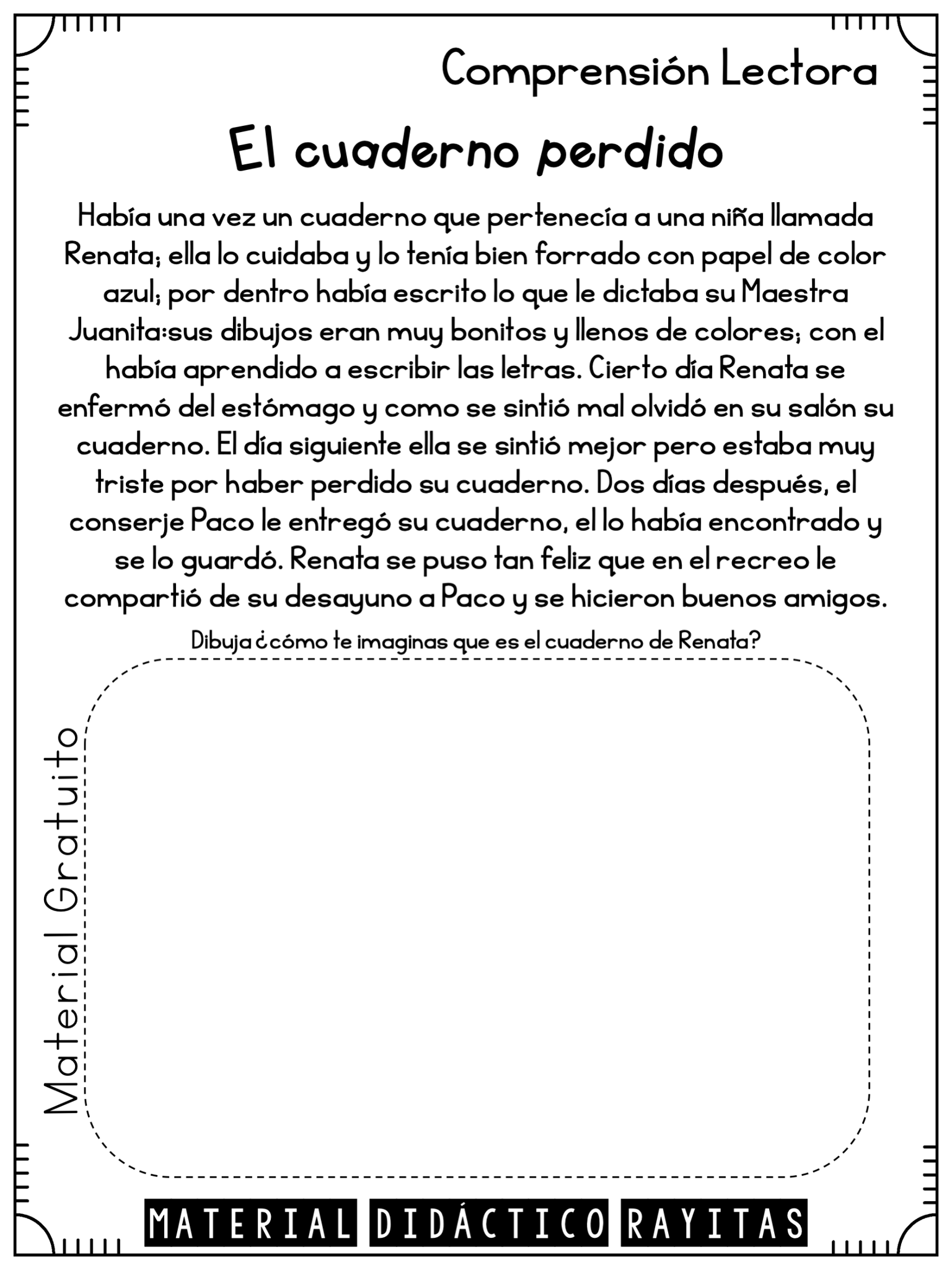 Comprensión Lectora Fichas (14) – Imagenes Educativas 7F3